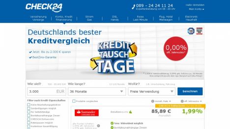 check24.de/kredit: Die fünf besten Vergleichsportale für einen Kredit ...
